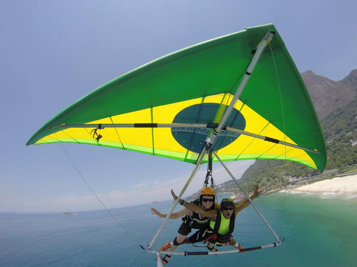 Asa Delta Brasil - Voo duplo no Rio de Janeiro - Fotos e vídeos